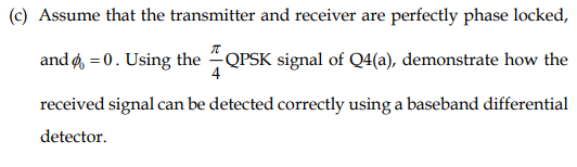 Q4. Modulation and Demodulation Consider aQPSK | Chegg.com