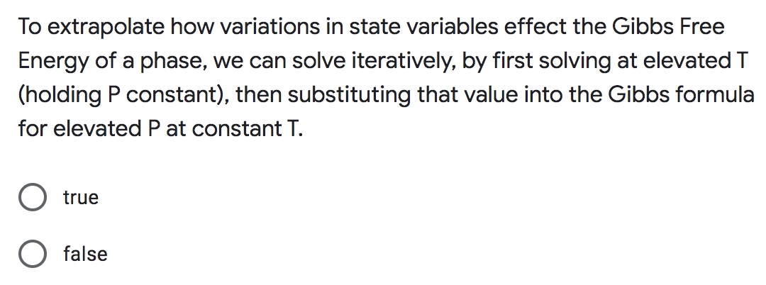 Solved To extrapolate how variations in state variables | Chegg.com