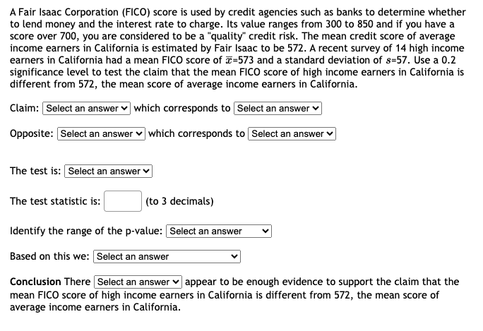 Solved A Fair Isaac Corporation (FICO) score is used by | Chegg.com