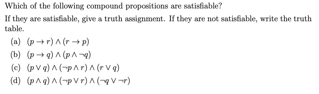 Solved Which of the following compound propositions are | Chegg.com