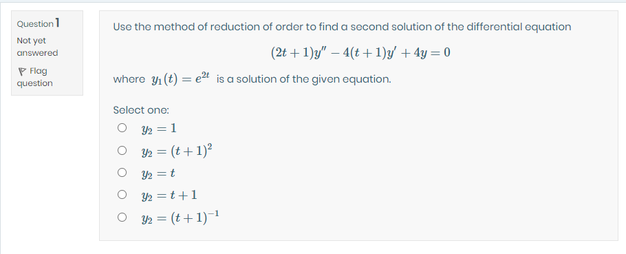 Solved Use the method of reduction of order to find a second | Chegg.com