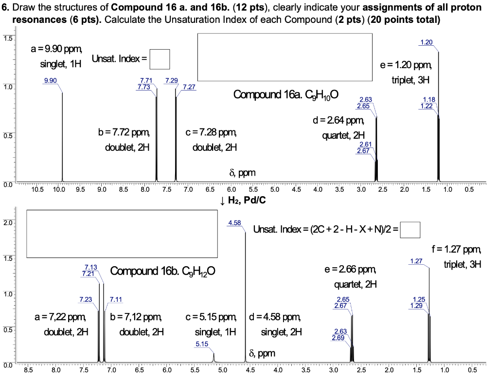 Solved 6. Draw the structures of Compound 16 a. and 16b. (12 | Chegg.com