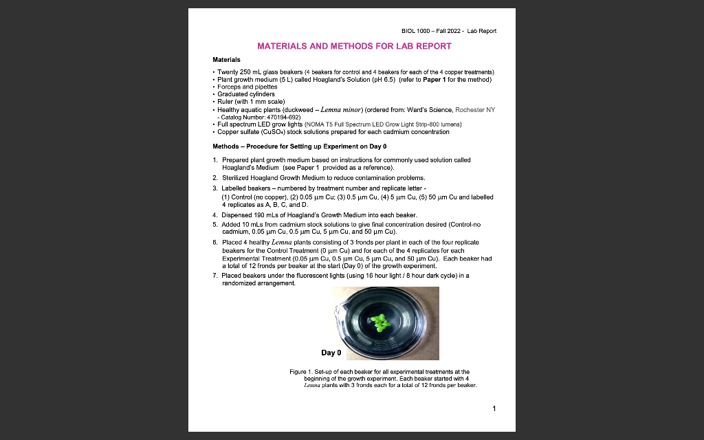 Solved writing a method - should briefly explain how the | Chegg.com