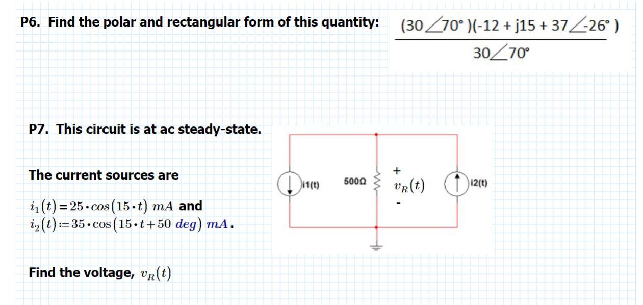 Solved P6. Find the polar and rectangular form of this | Chegg.com