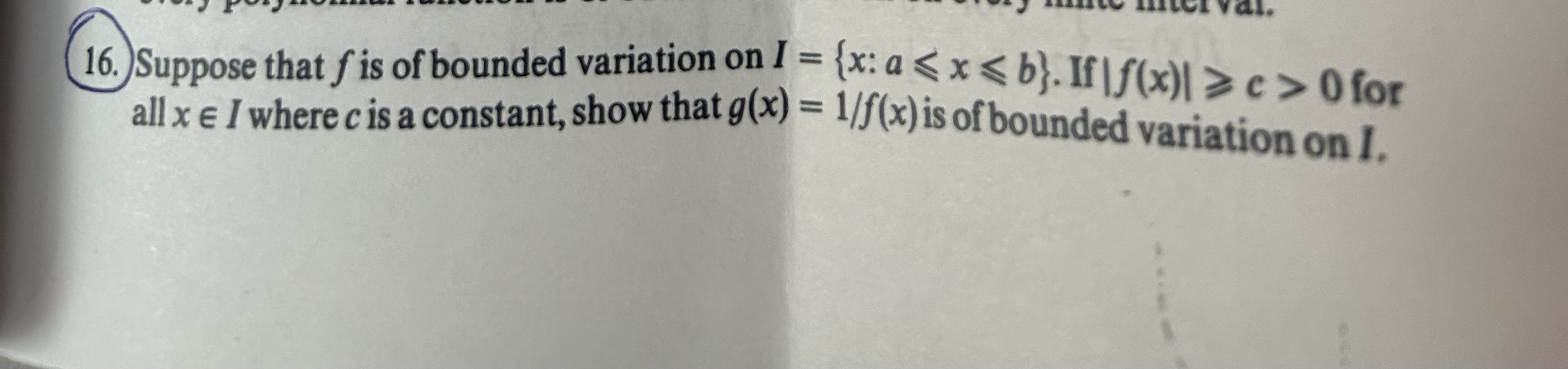 Solved 16 Suppose That F Is Of Bounded Variation On