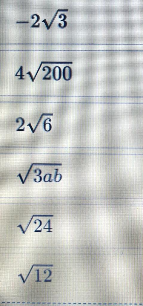 Solved Classify each radical expression as "In the simplest | Chegg.com