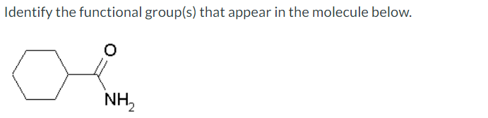Solved Identify the functional group(s) that appear in the | Chegg.com