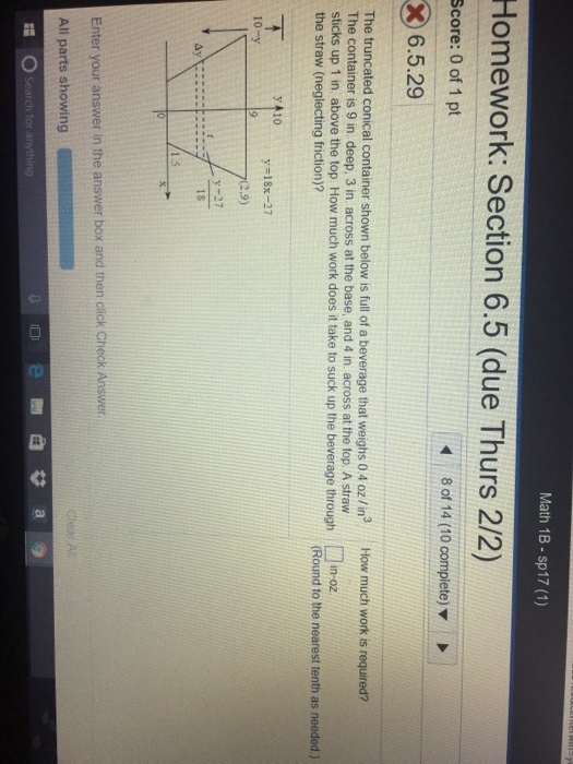 Solved The truncated conical container shown below is full | Chegg.com Solved The truncated conical container shown below is full | Chegg.com