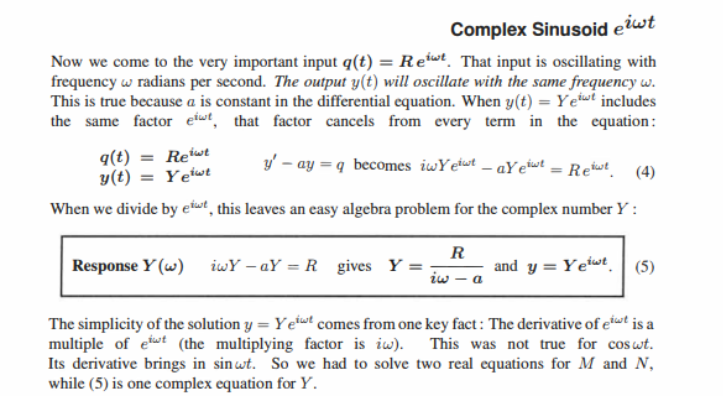 Solved Complex Sinusoid eiωtNow we come to the very | Chegg.com