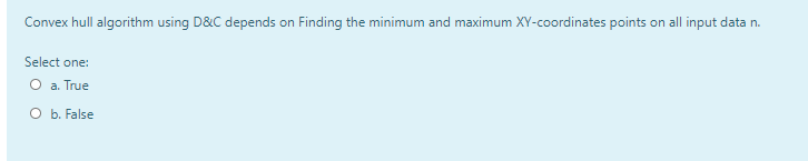 Solved Convex hull algorithm using D&C depends on Finding | Chegg.com