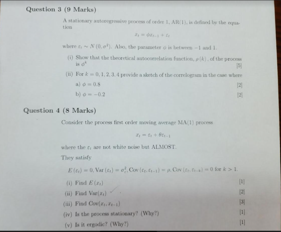 A Stationary Autoregressive Process Of Order 1 Ar 1