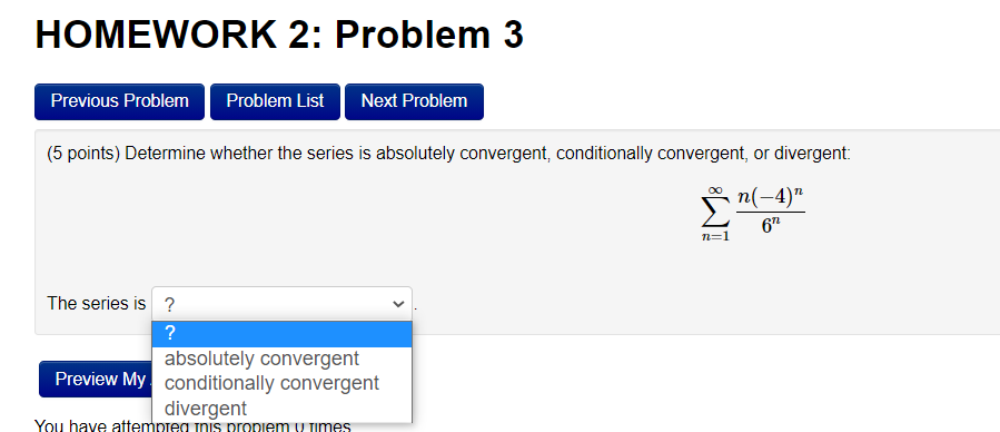 Solved HOMEWORK 2: Problem 3 Previous Problem Problem List | Chegg.com