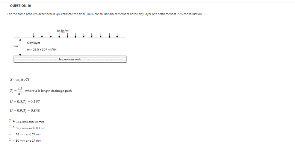 Solved QUESTION 10 For the same problem described in 98, | Chegg.com