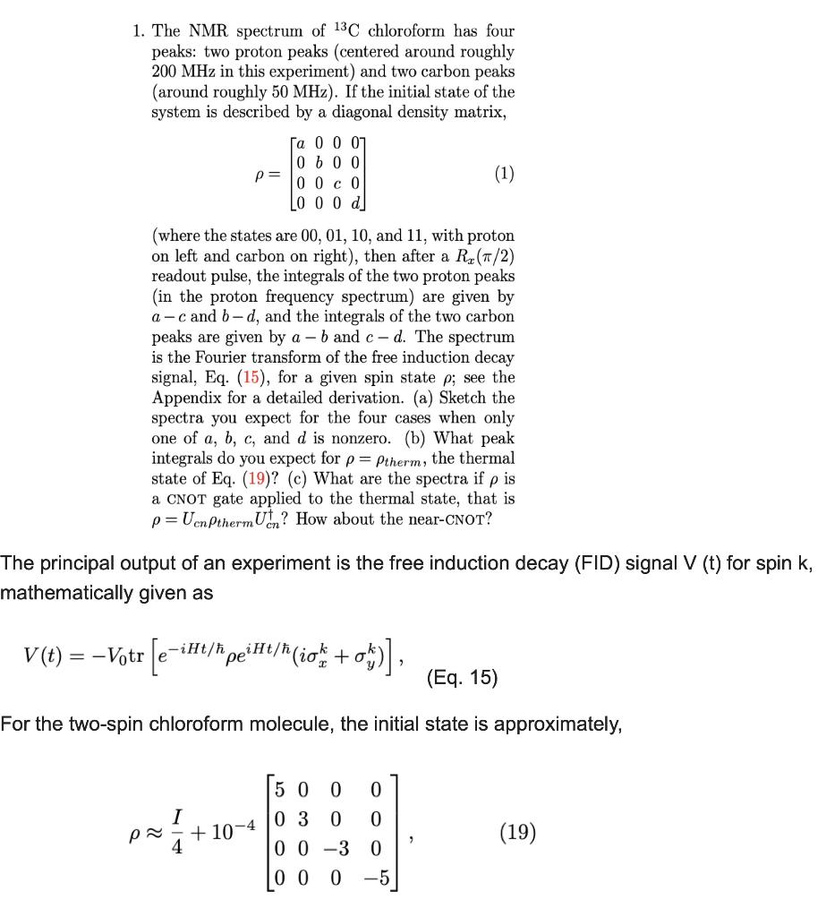 Solved since ωH ≈ 4ωC and J