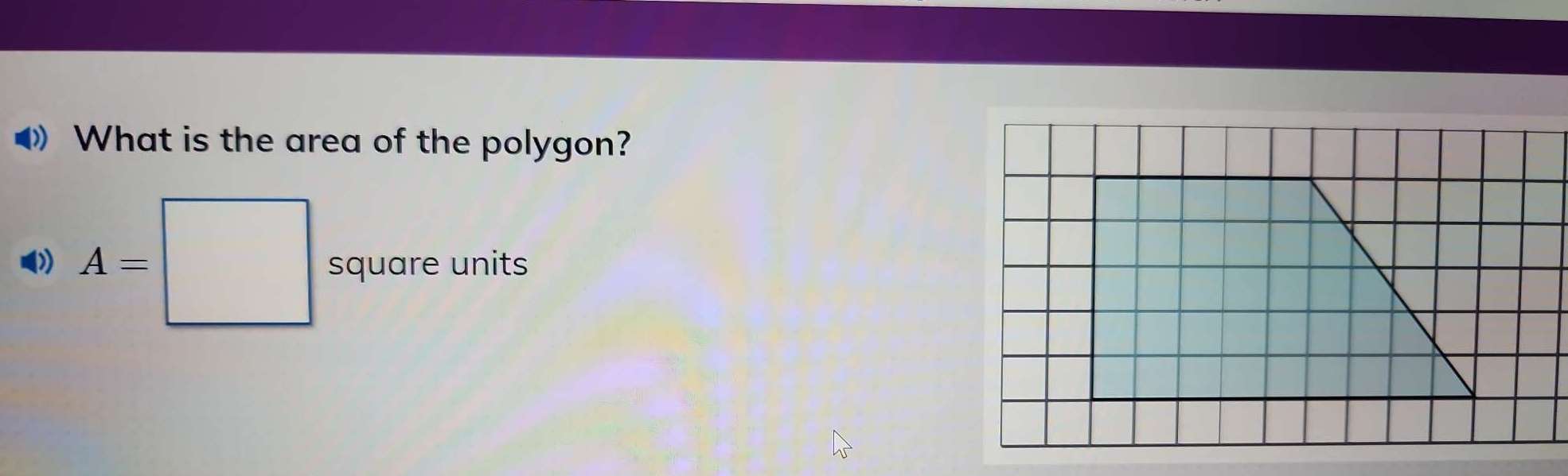 Solved What is the area of the polygon?A=square units | Chegg.com