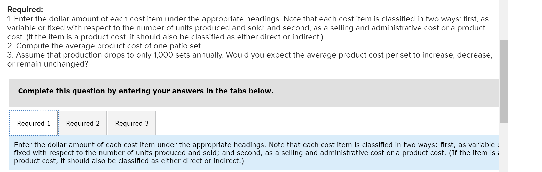 Solved Case 1-26 (Algo) Cost Classification and Cost | Chegg.com