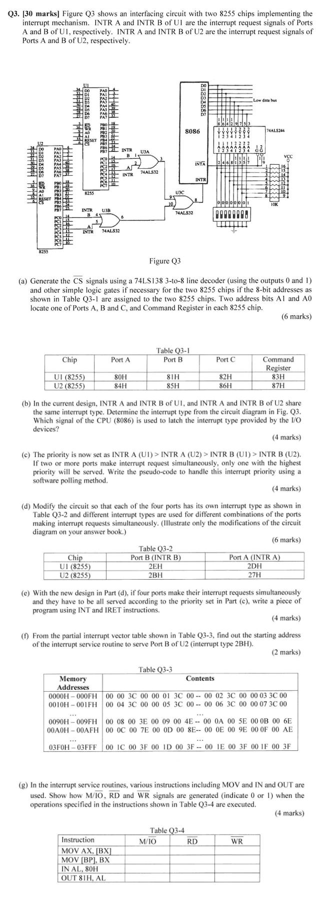 Q3. [30 marks) Figure Q3 shows an interfacing circuit | Chegg.com