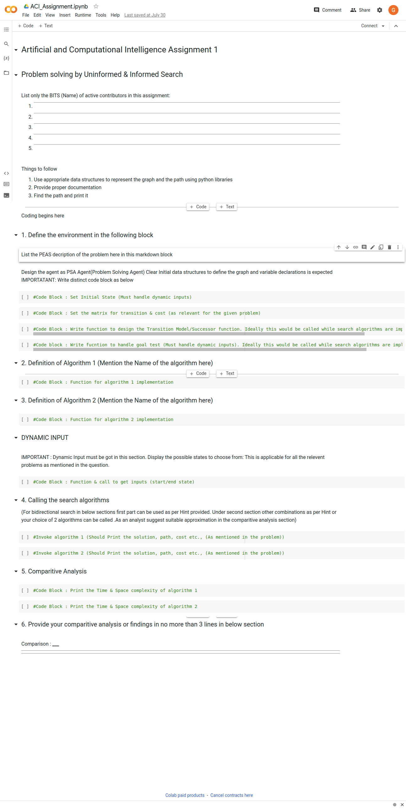 Solved Evaluations will be based on the following: 1. | Chegg.com
