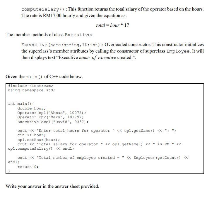 Solved (b) The class diagram below shows the relation of | Chegg.com