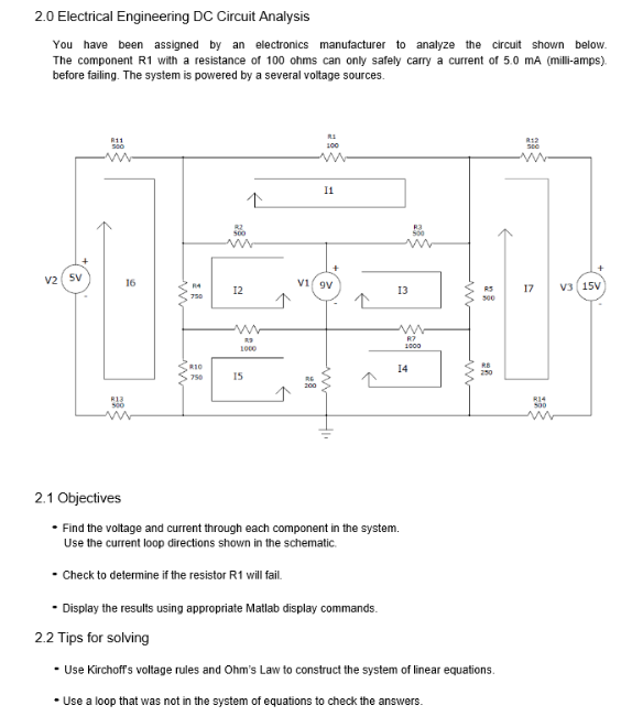 2.0 Electrical Engineering DC Circuit Analysis You | Chegg.com