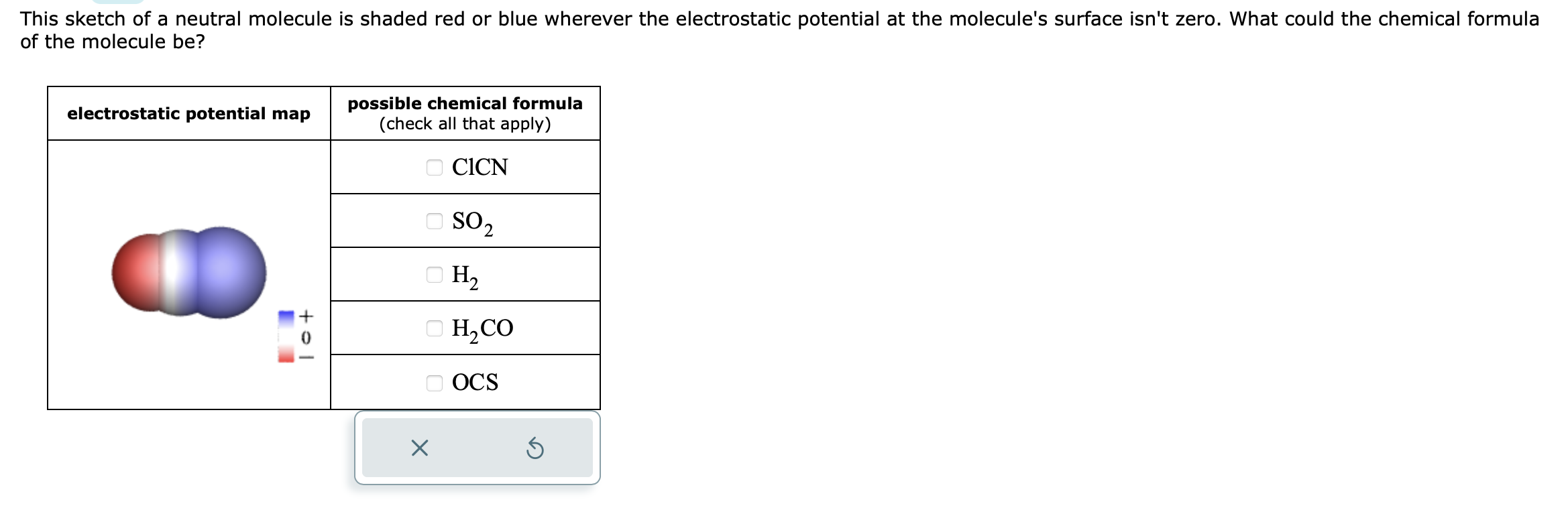 Solved This sketch of a neutral molecule is shaded red or | Chegg.com