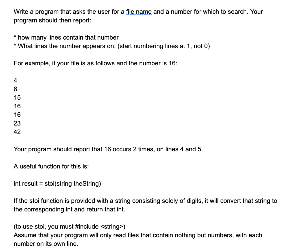 Solved Write a program that asks the user for a file name | Chegg.com