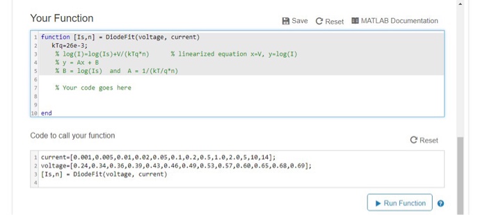 Solved Diode For a diode the relationship between voltage | Chegg.com
