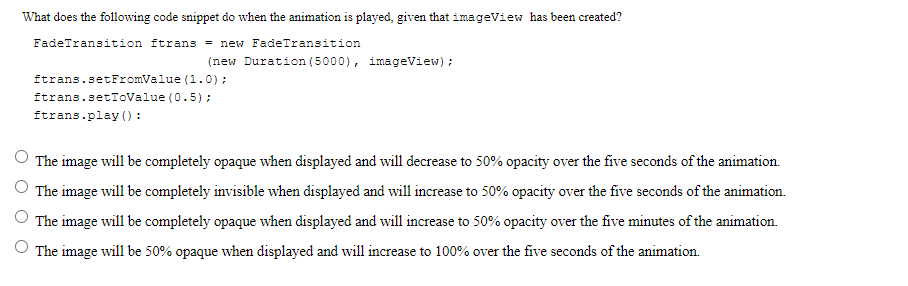 Solved What does the following code snippet do when the | Chegg.com