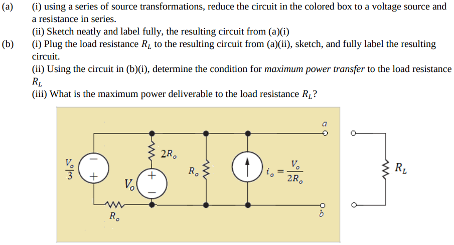 Solved I Using A Series Of Source Transformations Reduce