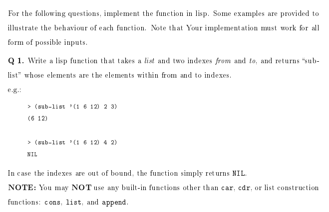For The Following Questions Implement The Function
