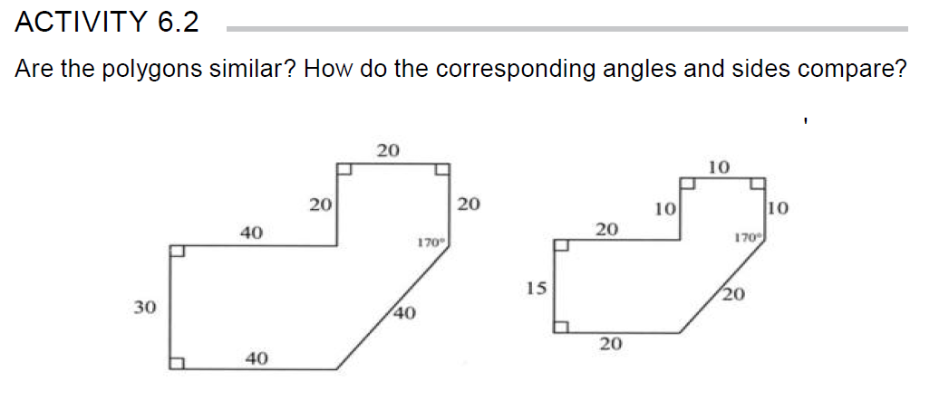 Solved ACTIVITY 6.2 Are the polygons similar? How do the | Chegg.com