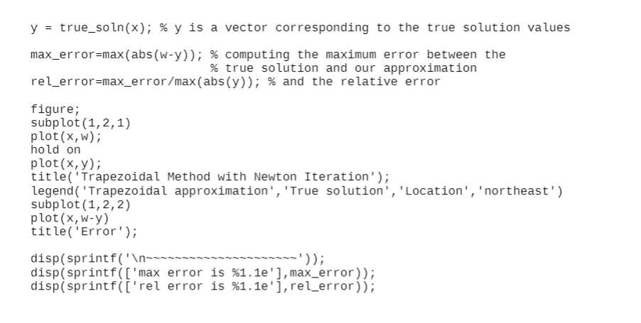 % Complete this program to use the Trapezoidal Method | Chegg.com