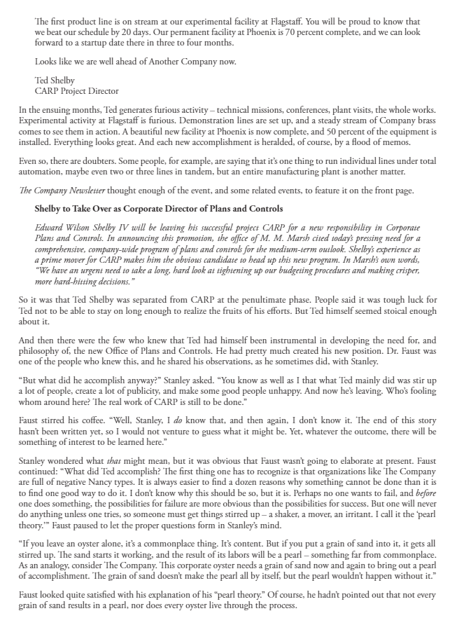 Solved "Another Company's doing it, I tell you. Doing it and | Chegg.com