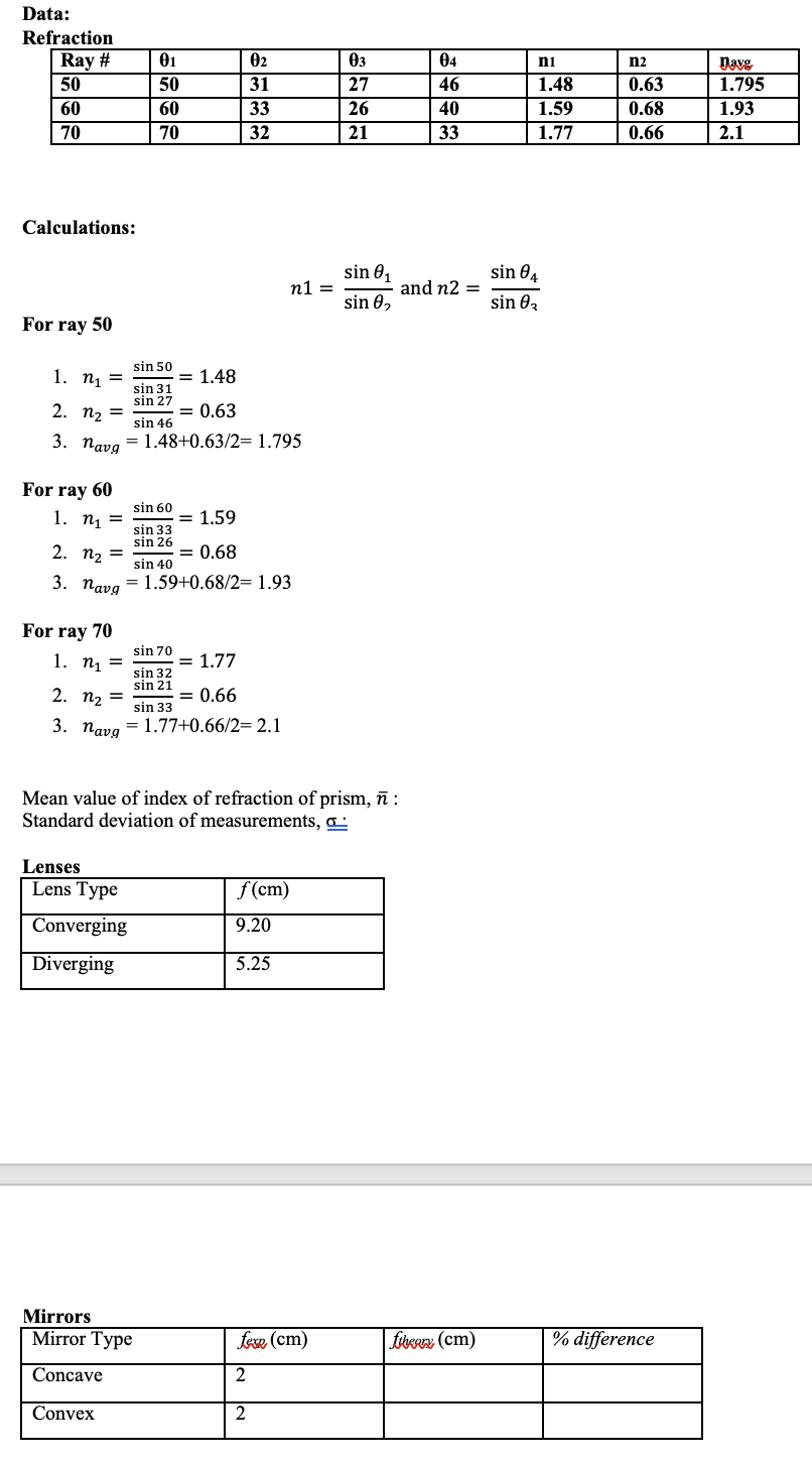 help me do the calculations with the filled parts of | Chegg.com