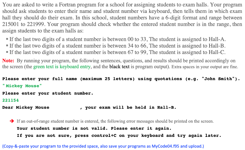 Solved You are asked to write a Fortran program for a school | Chegg.com