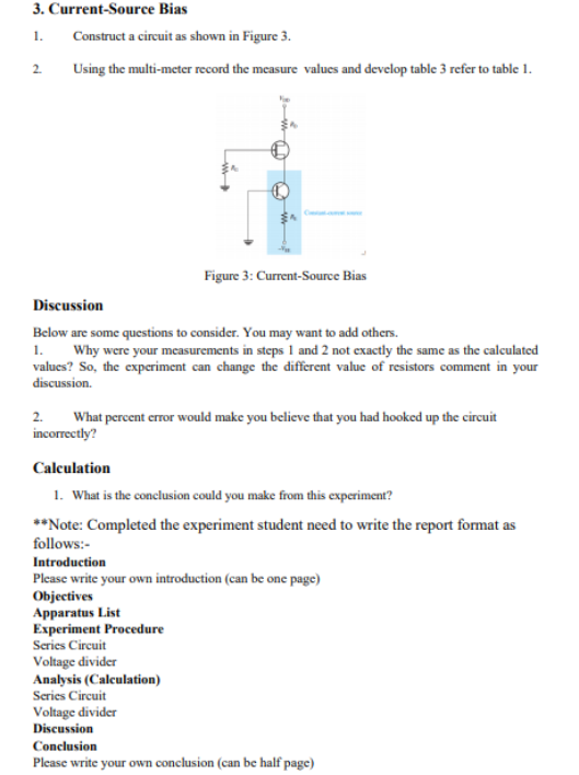 Solved Lab report - Experiment 4- JFET Circuit *experiment | Chegg.com