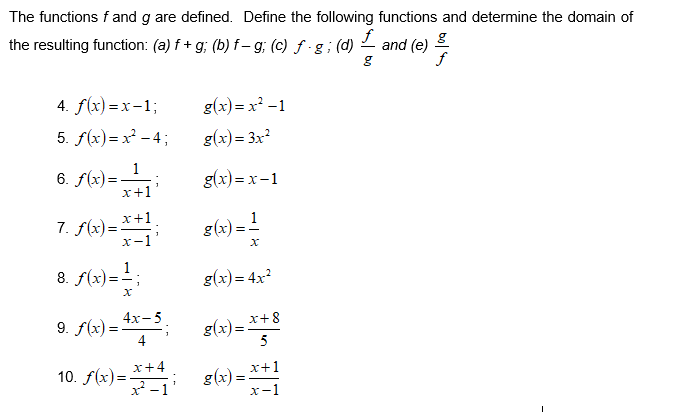 Solved The functions f and g are defined. Define the | Chegg.com