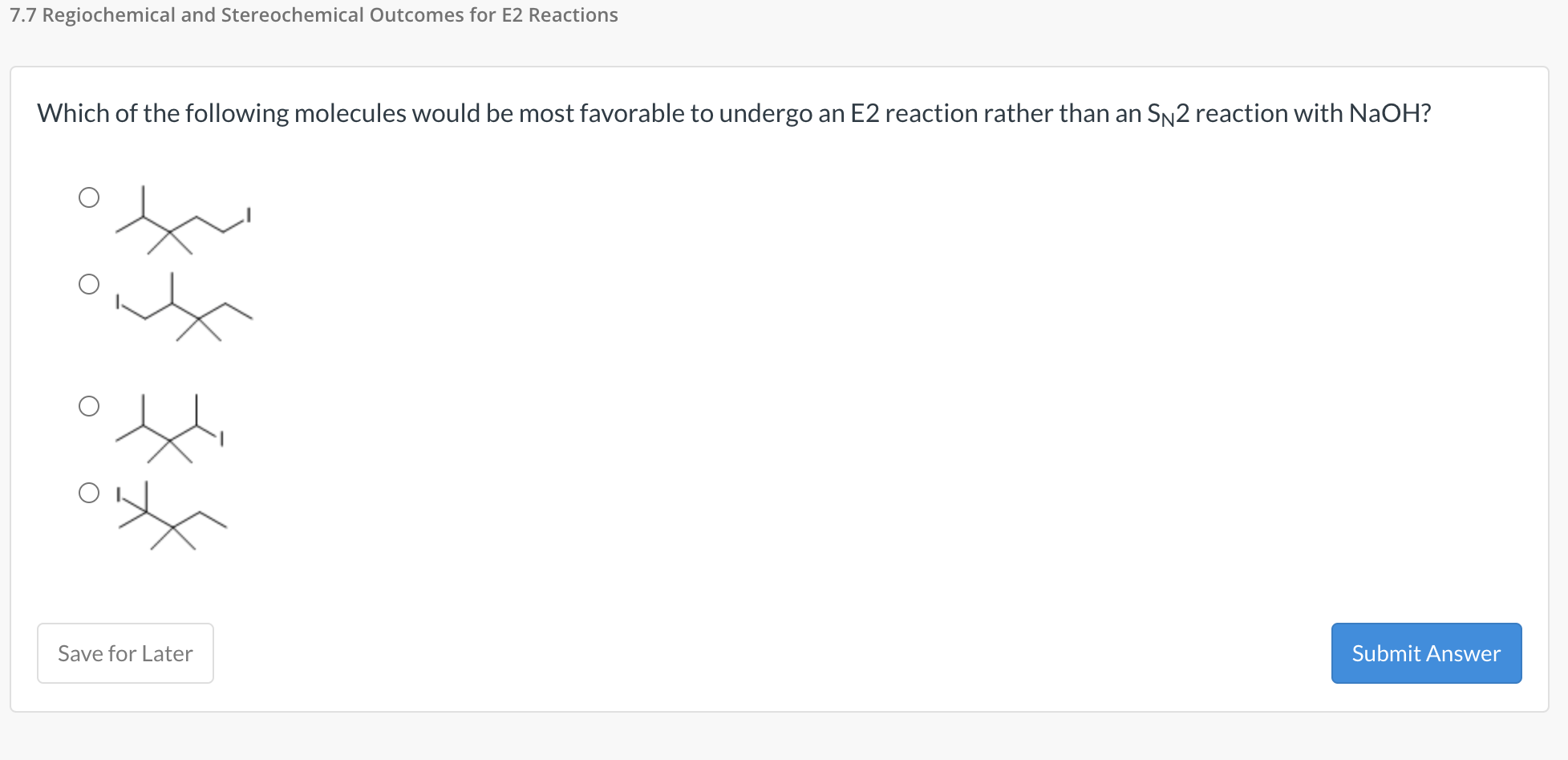 Solved Which of the following molecules would be most | Chegg.com