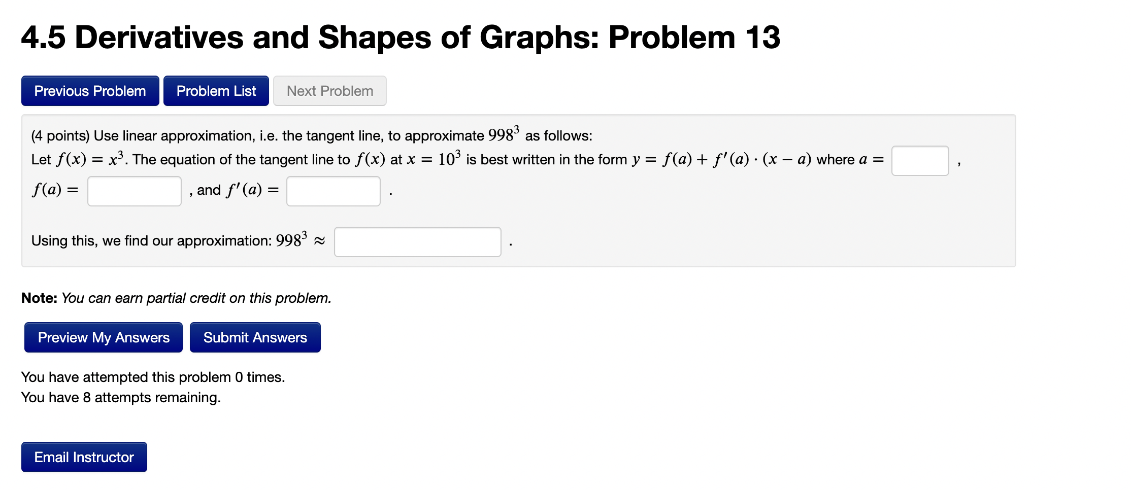 Solved 4.5 Derivatives and Shapes of Graphs: Problem 13 | Chegg.com
