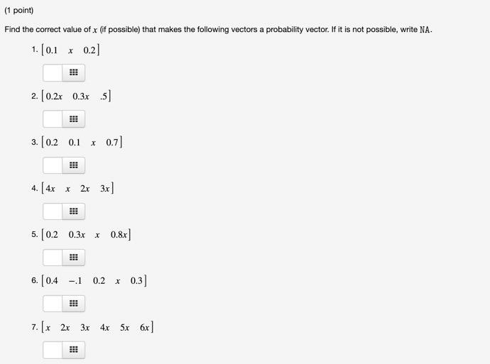 Solved Find the correct value of x (if possible) that makes | Chegg.com