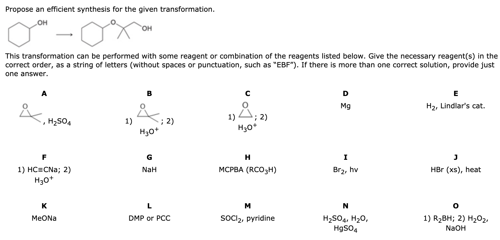 Solved Propose an efficient synthesis for the given | Chegg.com