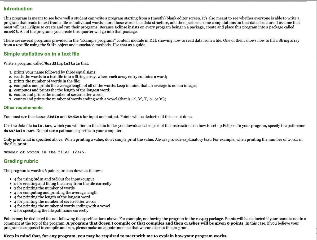 Introduction This program is meant to see how well a | Chegg.com
