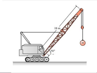 Solved The boom in the crane of the figure is free to pivot | Chegg.com
