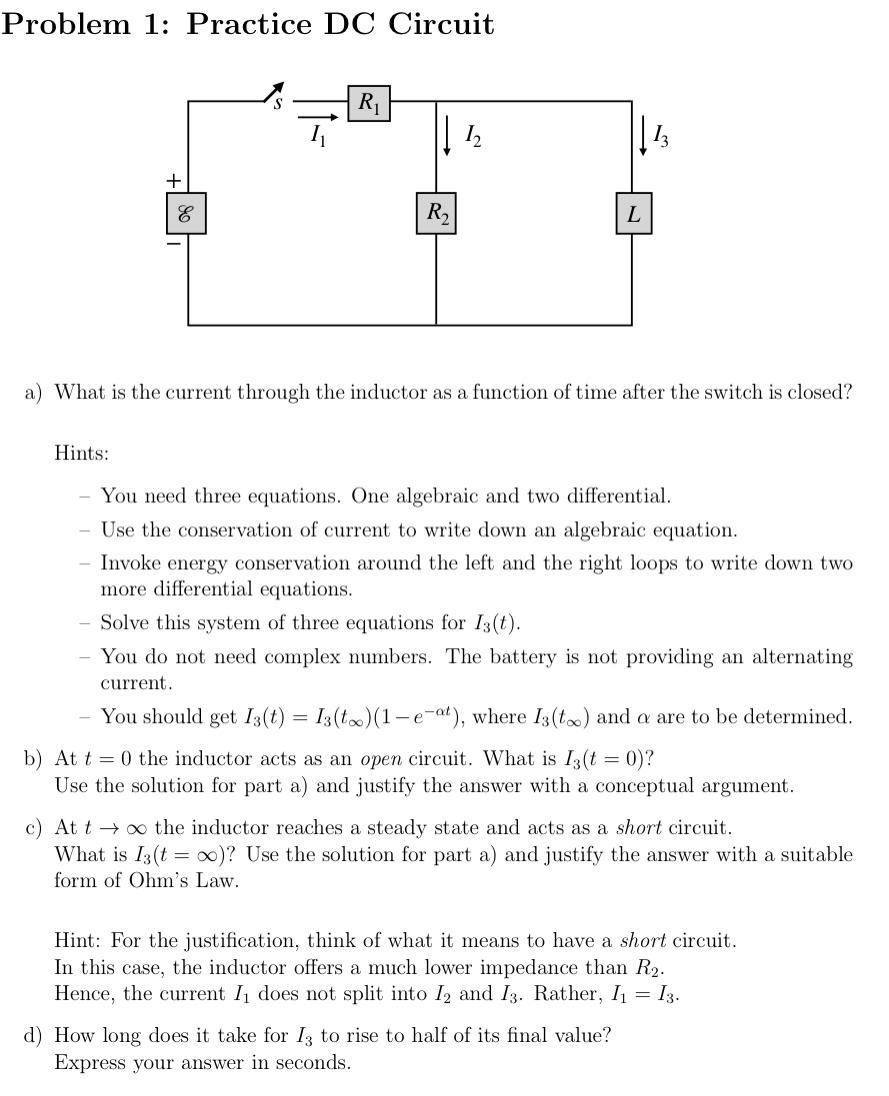 Solved Problem 1: Practice DC Circuit S R 1 || 12 & R L a) | Chegg.com