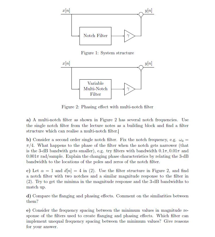 Question 3 (Phasing) The phasing effect is produced | Chegg.com