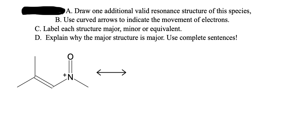 Solved A. Draw one additional valid resonance structure of | Chegg.com