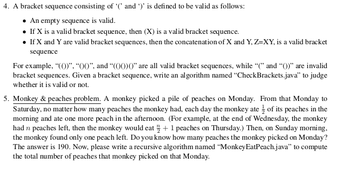 Solved 4 A Bracket Sequence Consisting Of And Is 