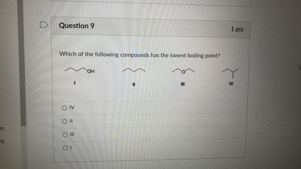 Solved Which of the following compounds has the lowest | Chegg.com