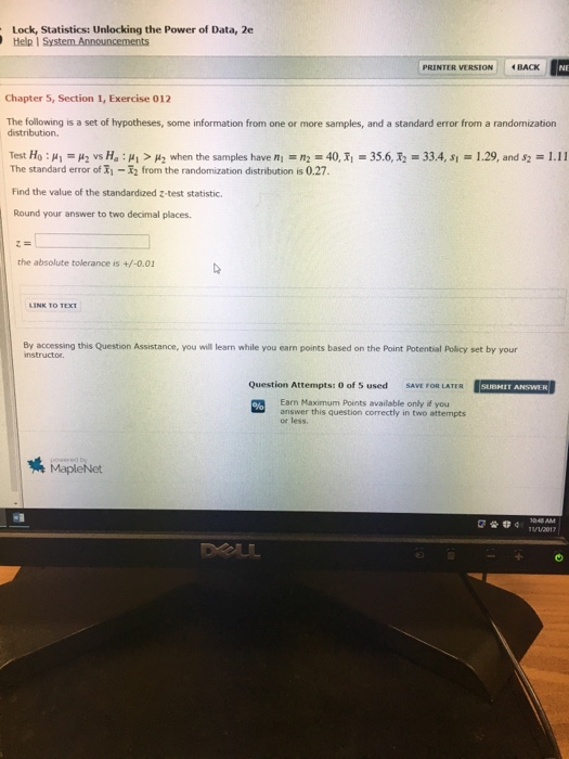 Solved Lock, Statistics: Unlocking the Power of Data, 2e | Chegg.com