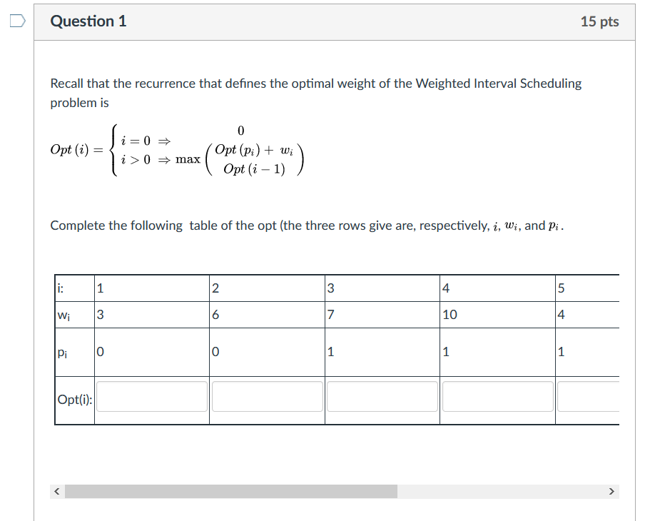 Solved Question 1 15 pts Recall that the recurrence that | Chegg.com